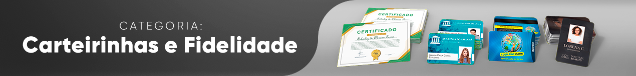 Carteirinhas e Cartão Fidelidade| Gráfica Atual Card